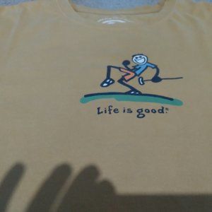 Life Is Good | Shirts | Life Is Good Golf Tee Shirt Small Bleached ...